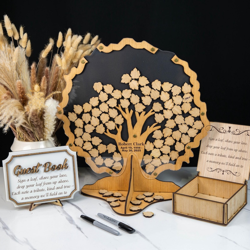 Wooden Tree Guest Book - Etsy