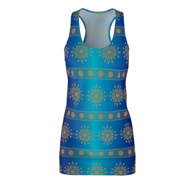 Navy Blue Wrap Women's Cut & Sew Racerback Dress (AOP) - Etsy