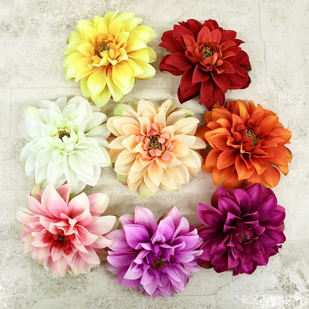 Artificial Dahlia Head / 5 Inches / Gradient Colors to Choose From ...