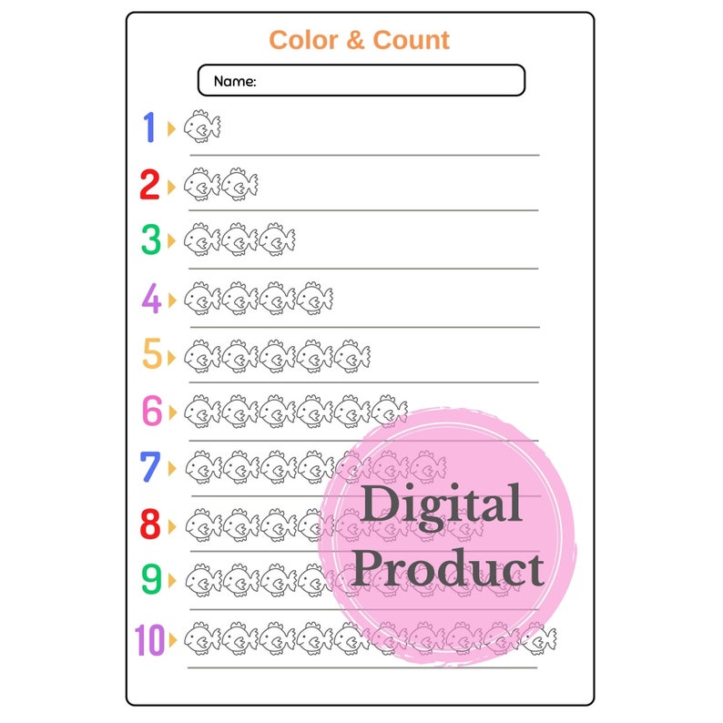 Math Worksheet Printable | Kindergarten Worksheets | Counting Page for ...