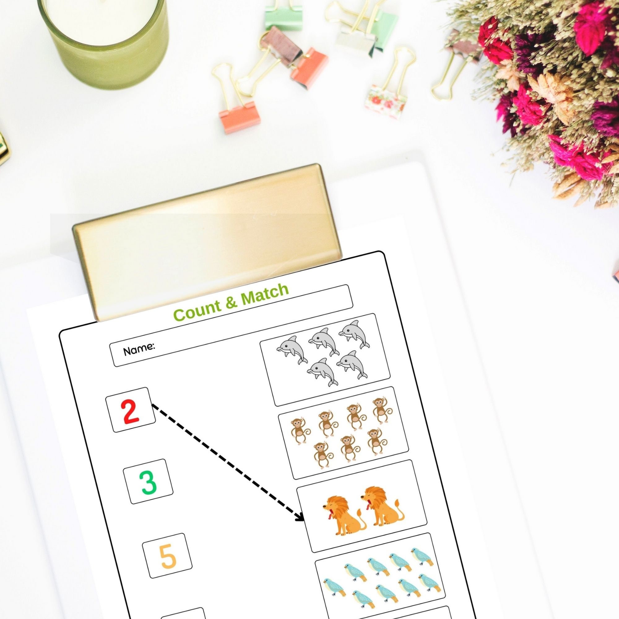 Math Worksheet Printable | Kindergarten Worksheets | Counting Page for ...