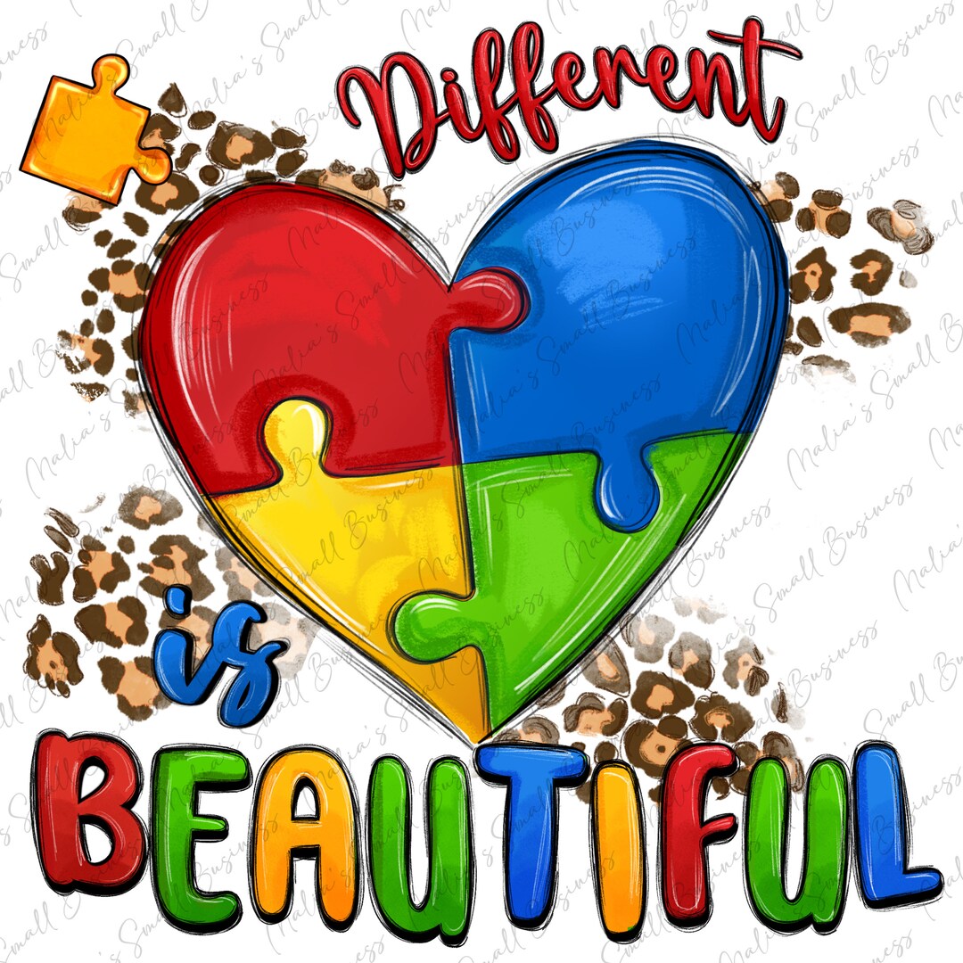 Different is Beautiful Autism Png Sublimation Design Download, Autism ...