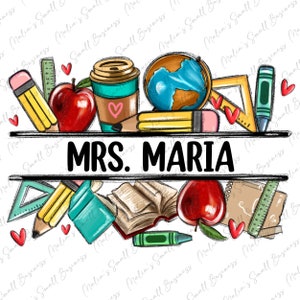 Personalized Teacher Png Sublimation Design Download, Back to School ...