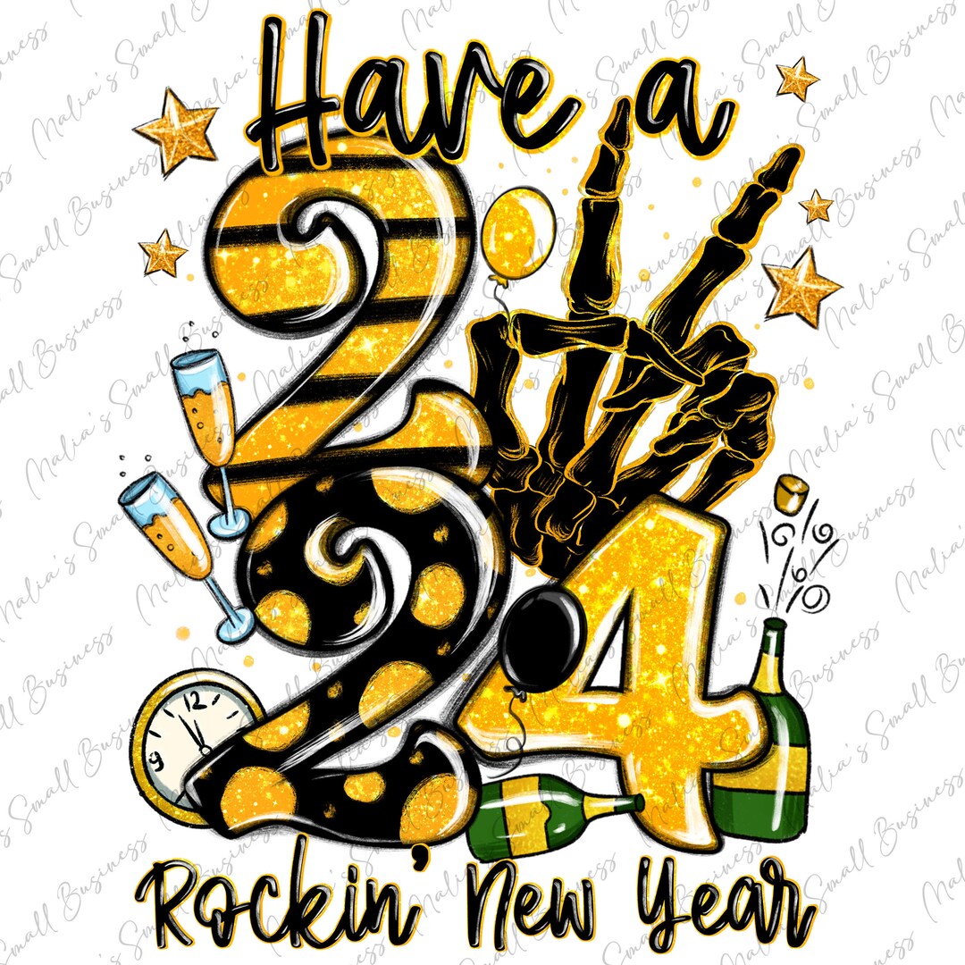 Have Rockin' New Year 2024 Png Sublimation Design Download, Christmas Png, Happy New Year Png ...