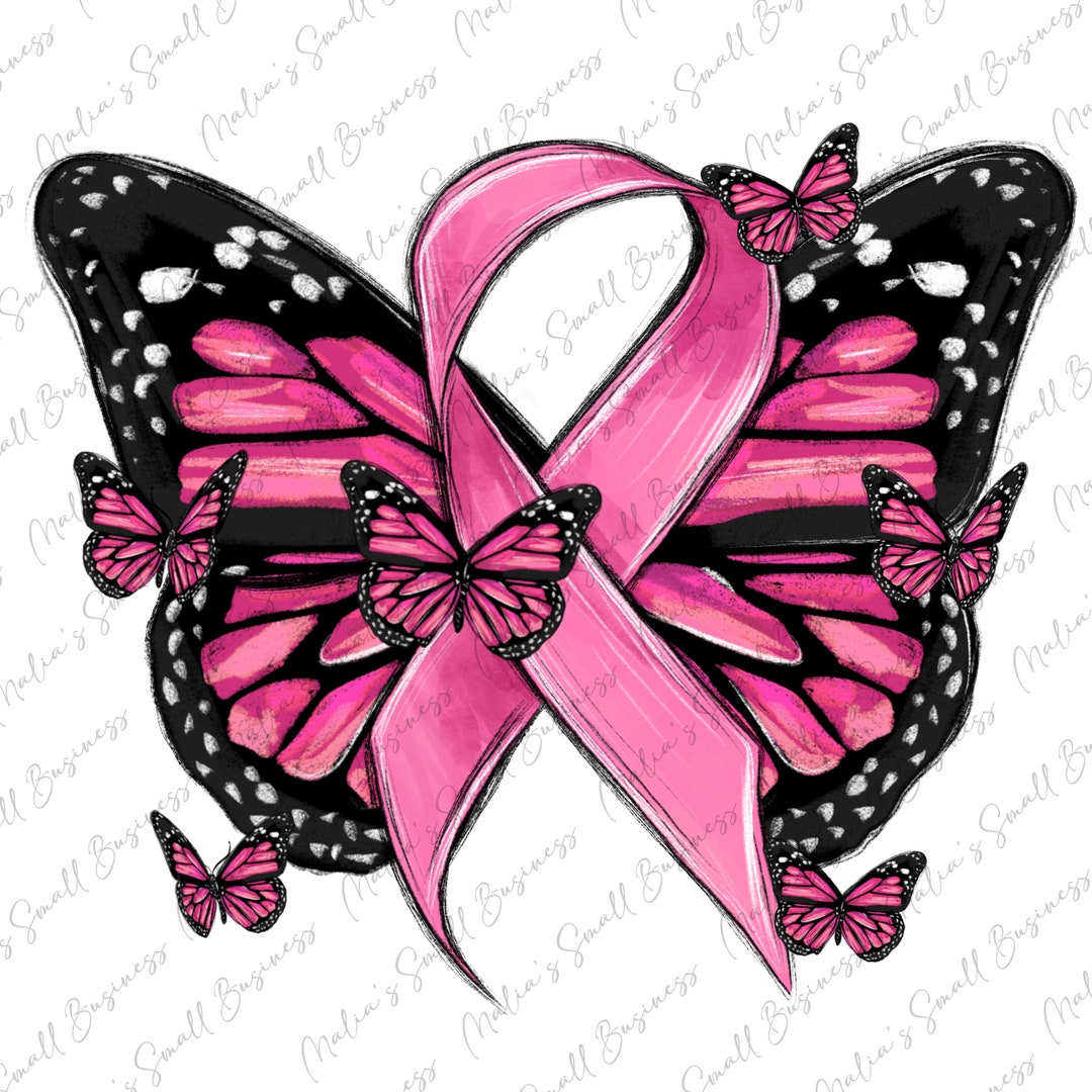 Breast Cancer Butterfly Png Sublimation Design Download, Breast Cancer ...