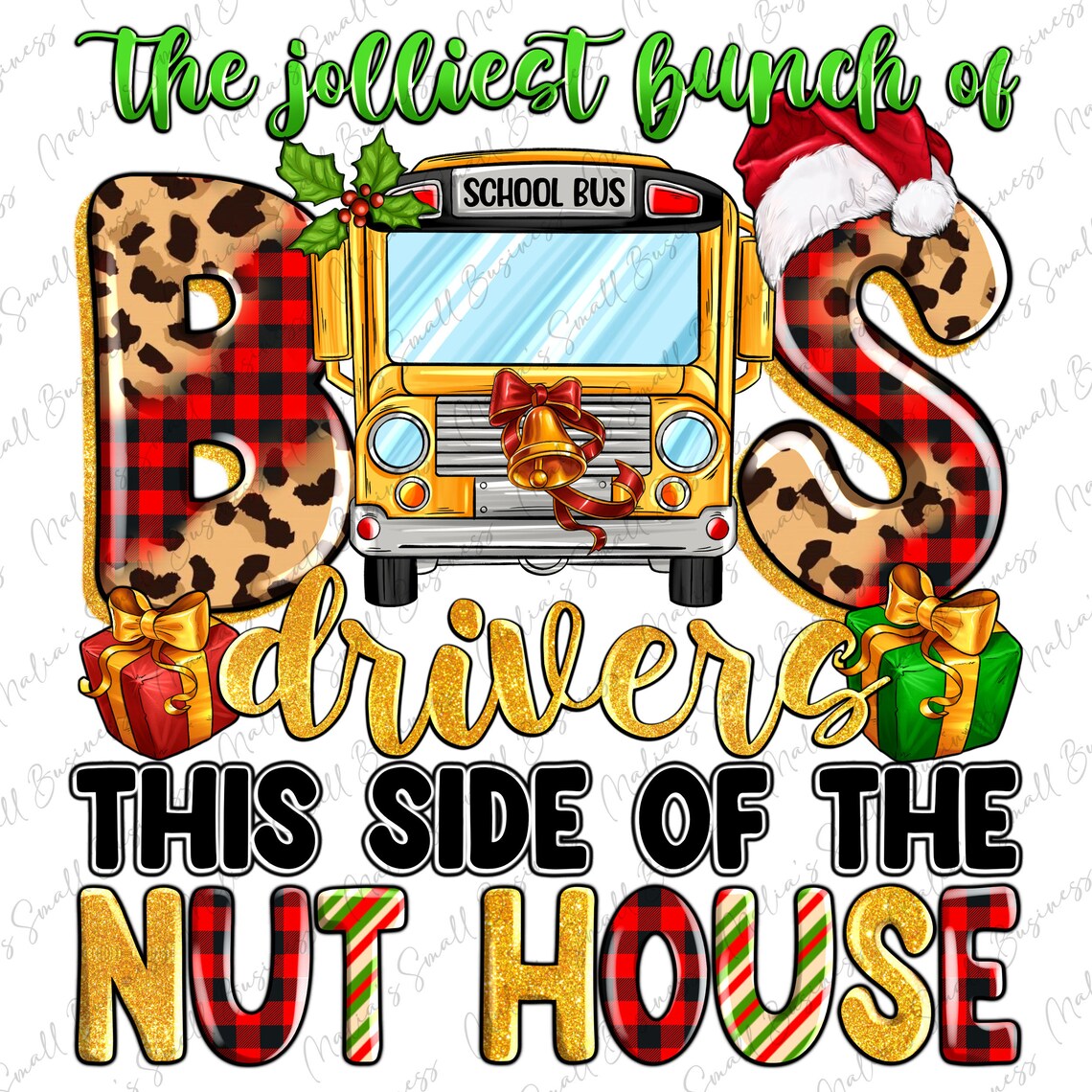 The Jolliest Bunch of Bus Drivers Png Sublimation Design Download ...