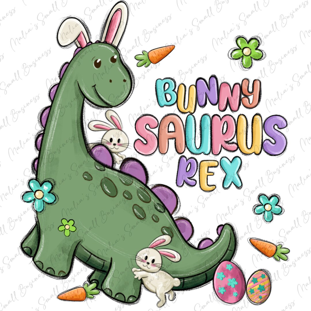 Bunny Saurus Rex Png Sublimation Design Download, Easter Dinosaur Png ...