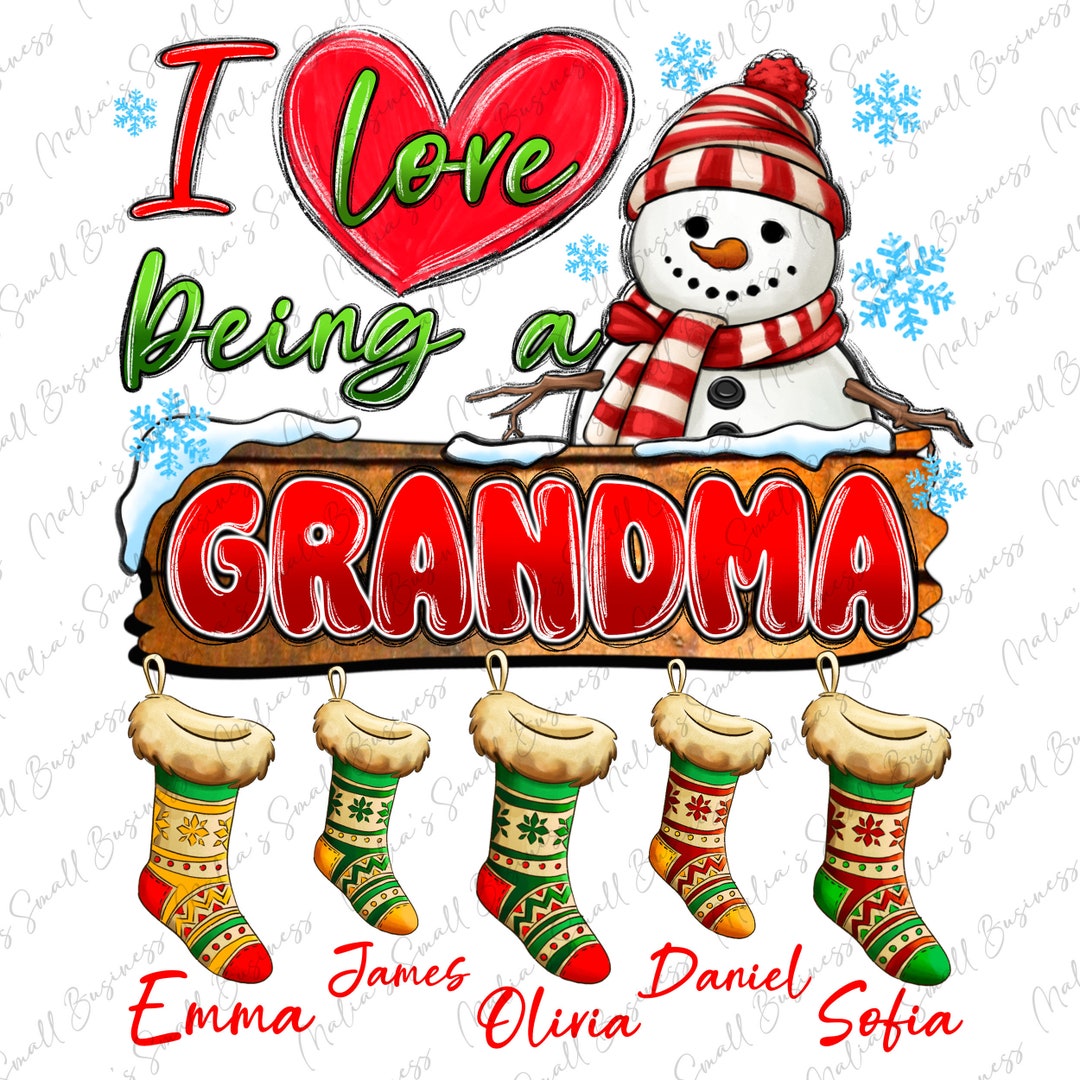 I Love Being a Grandma Png Sublimation Design Download,personalized ...