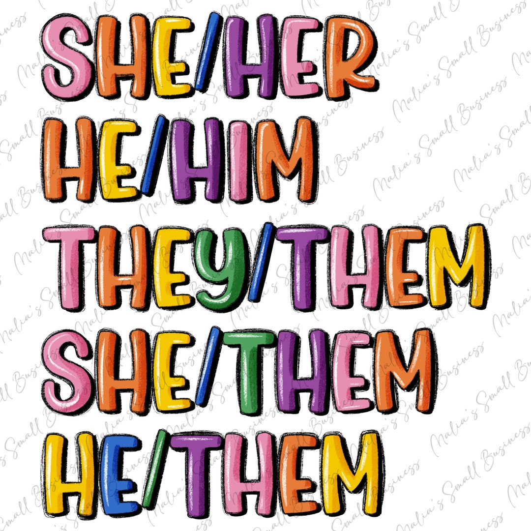 LGBTQ Pronouns Png Sublimation Design Download, Pride Png, Love is Love ...