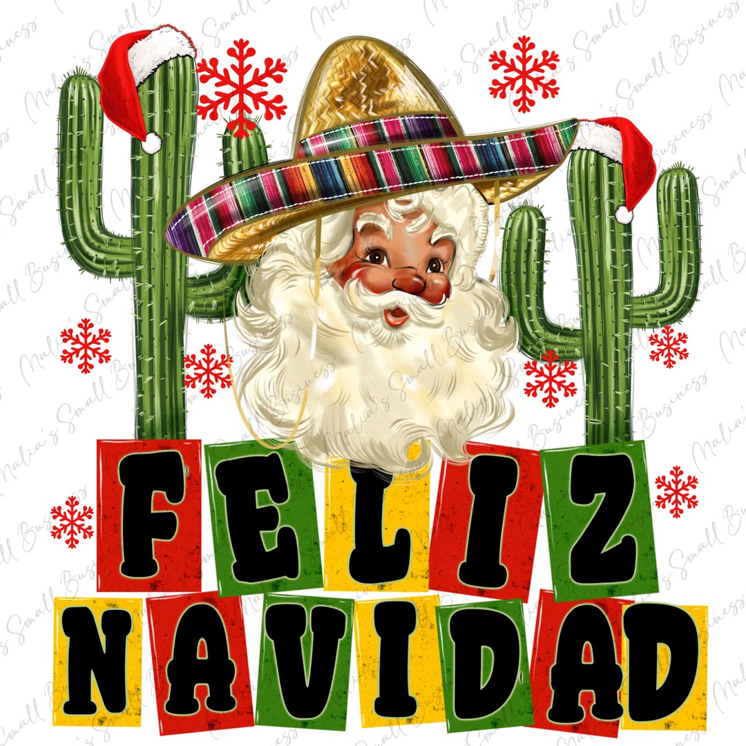 Feliz Navidad Mexican Santa Png Sublimation Design Download, Christmas ...