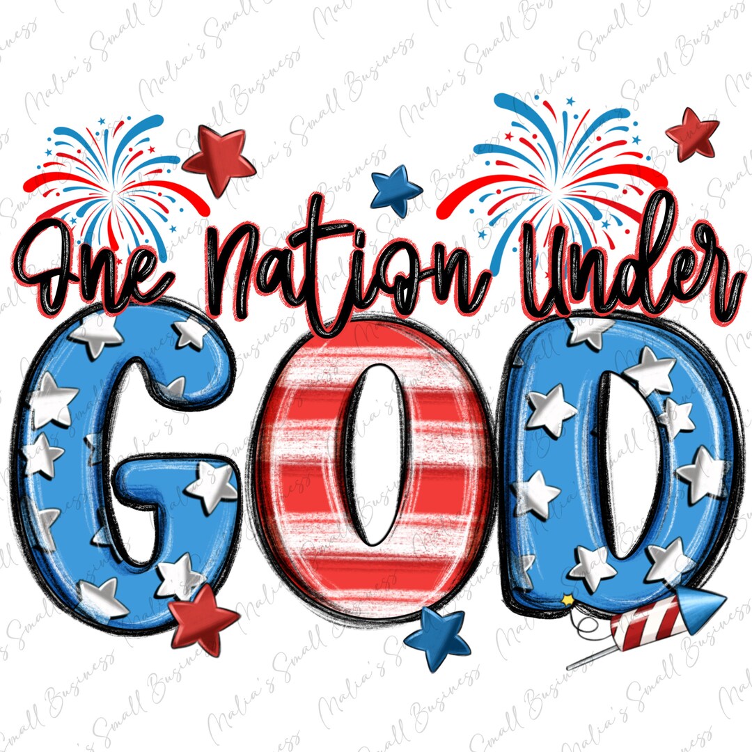 One Nation Under God Png Sublimation Design Download, USA Flag Png, 4th ...