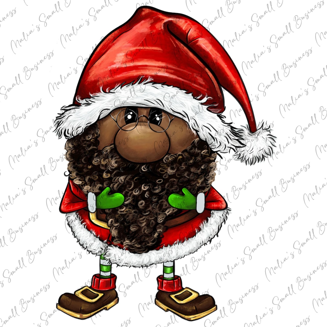 Afro Santa Gnomes Png Sublimation Design Download, Merry Christmas Png ...