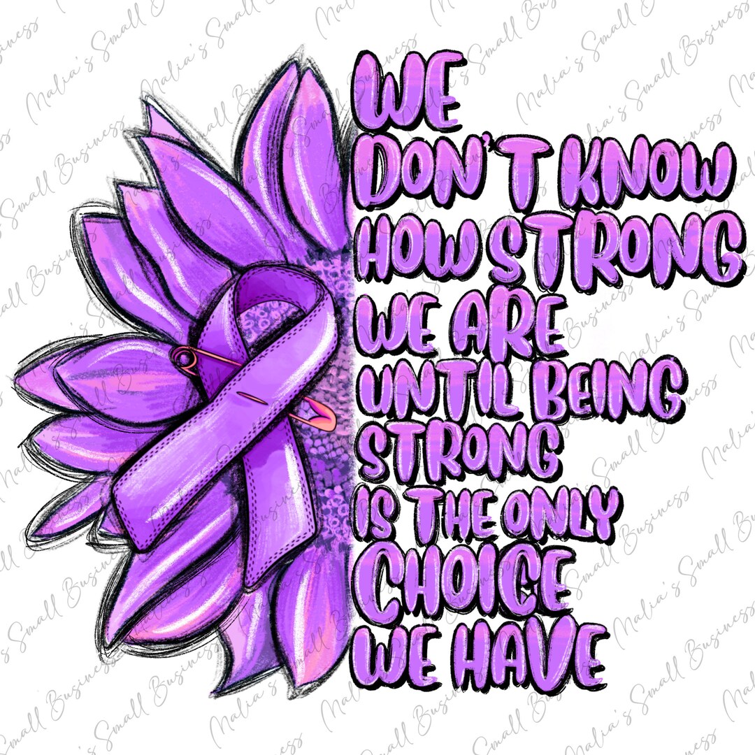 Purple Pancreatic Cancer Sunflower and Cancer Ribbon Cancer Png, Cancer ...
