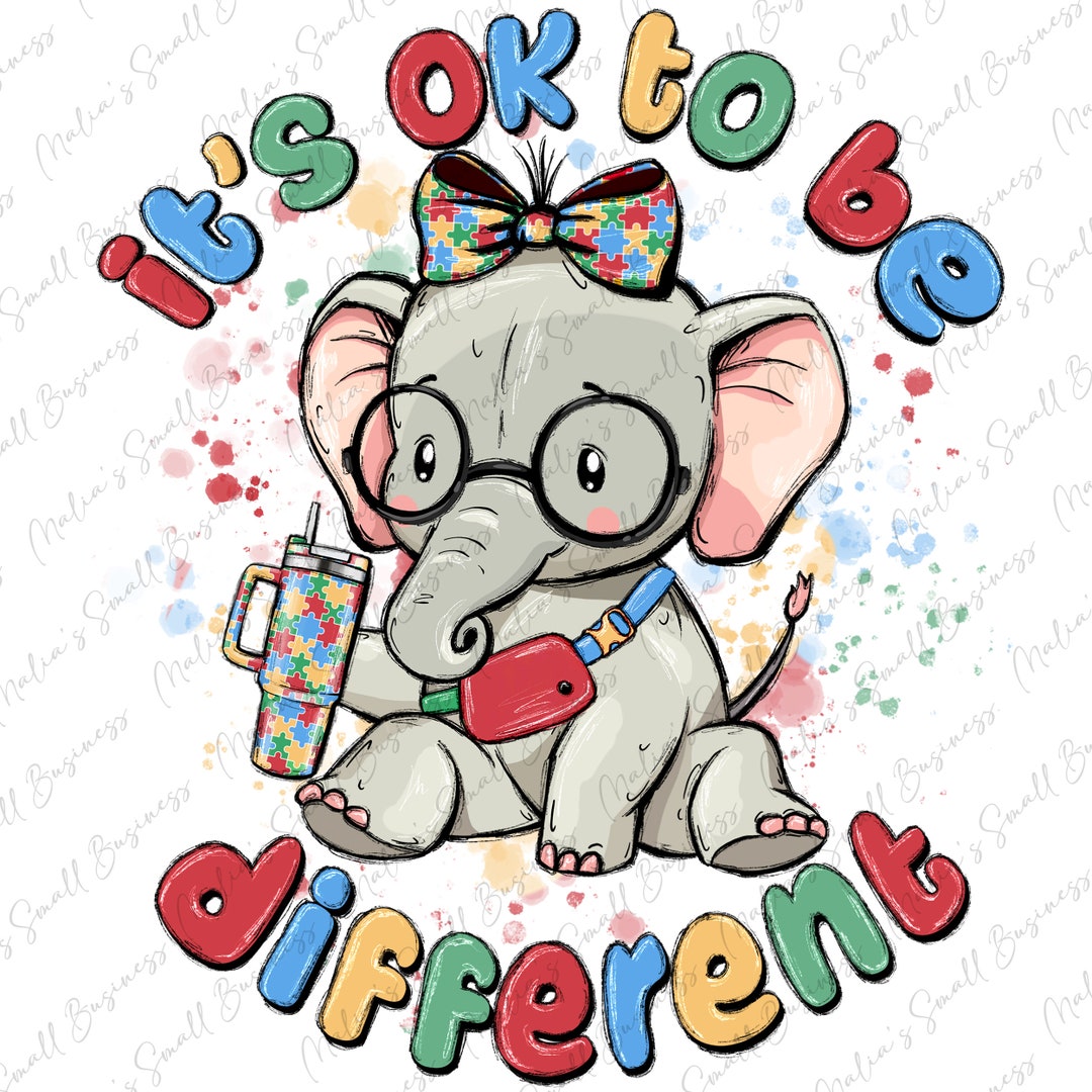 It's Ok to Be Different Png Sublimation Design Download, Autism ...