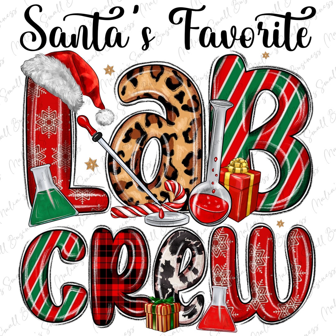 Santa's Favorite Lab Crew Png Sublimation Design Download, Merry ...
