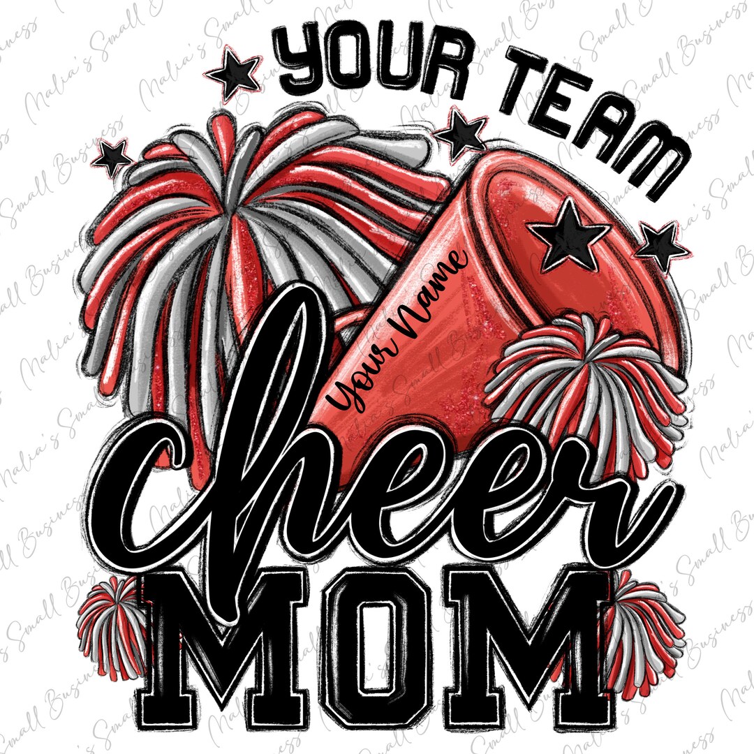 Personalized Cheer Mom Png Sublimation Design Download, Team Color Png ...