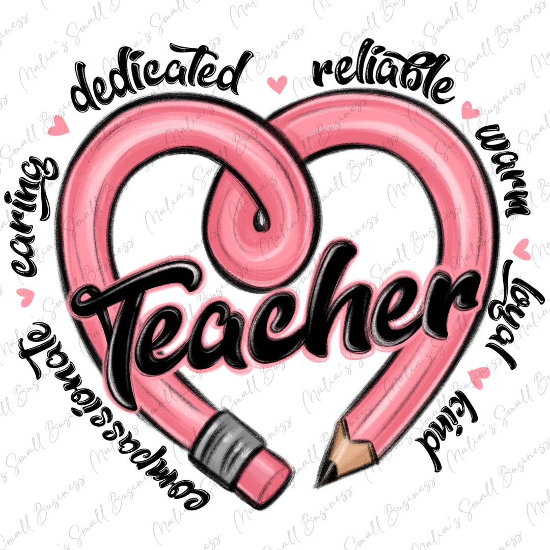 Valentine's Day Pencil Heart Teacher Quotes Png, Happy Valentine's Png ...