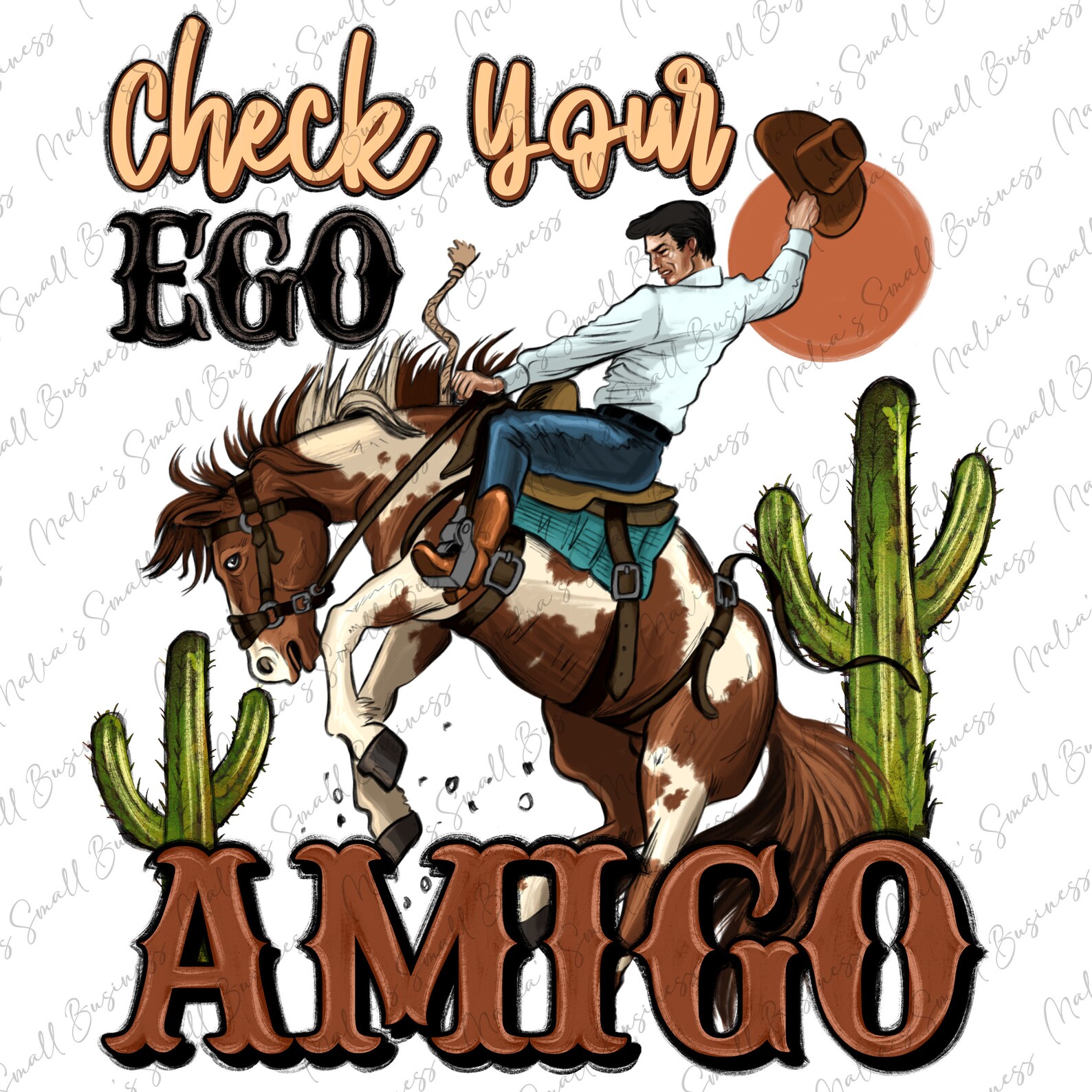 Check Your Ego Amigo Rodeo Cowboy Png Sublimation Design Download ...