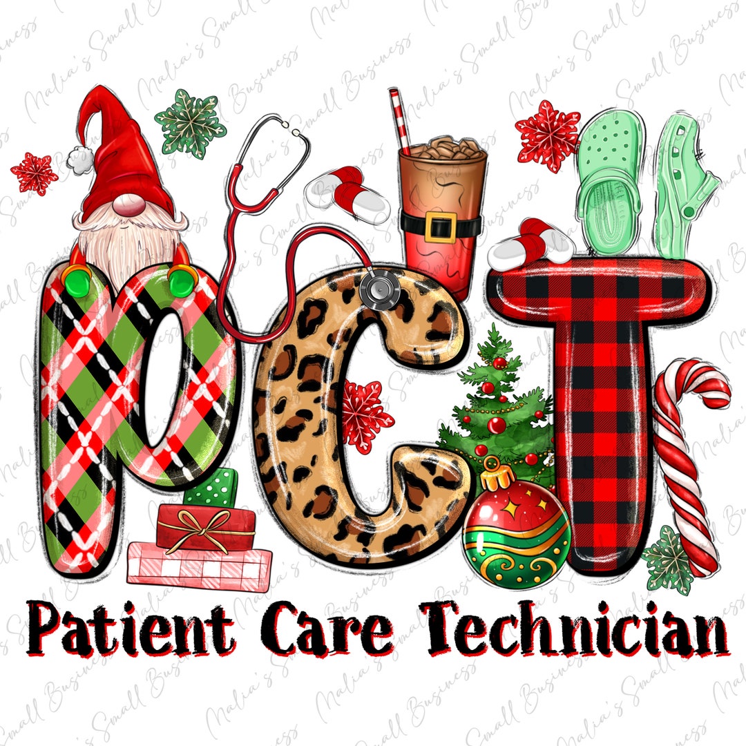 PCT Patient Care Technician Christmas Png Sublimation Design Download ...