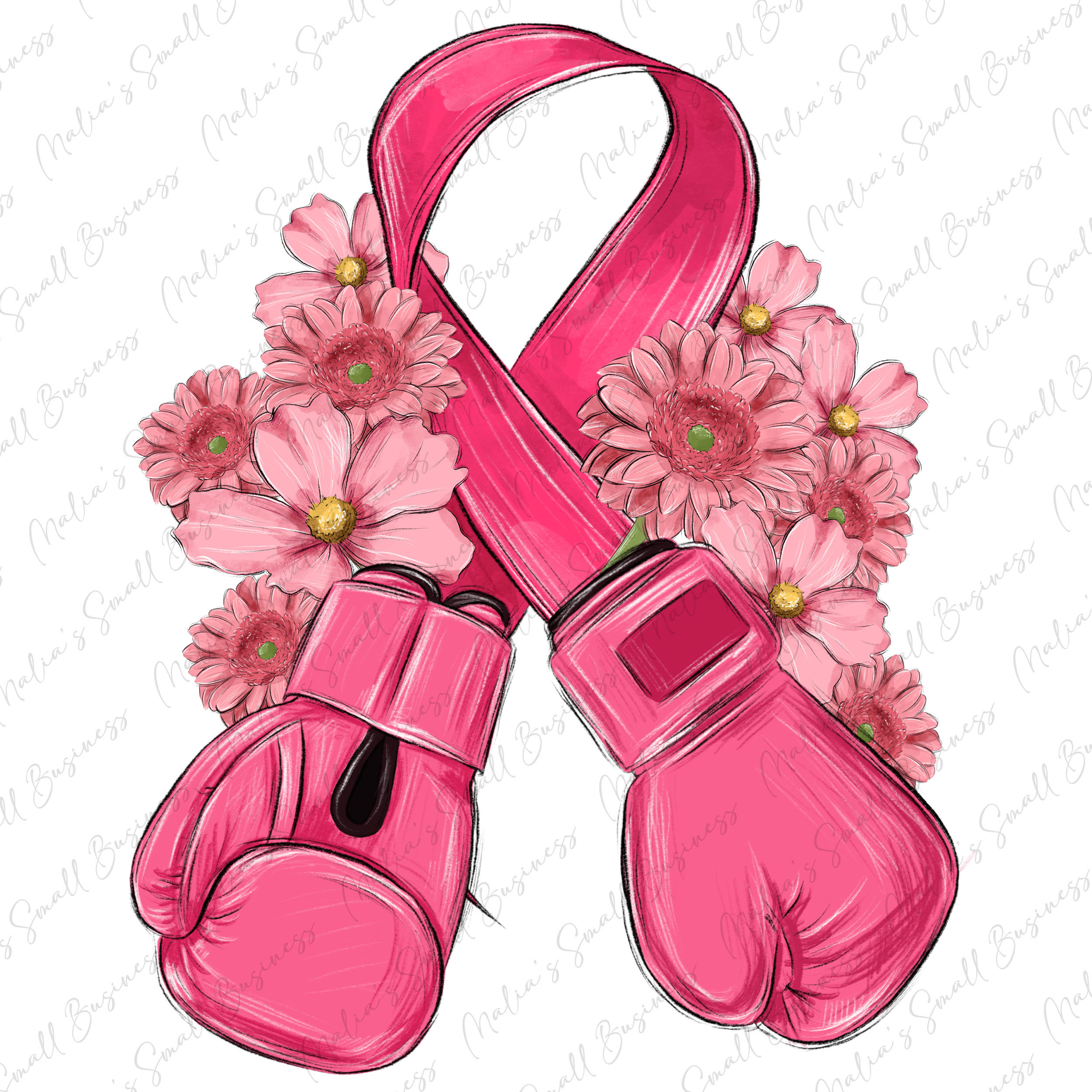 Breast Cancer With Boxing Gloves Png Sublimation Design Download ...