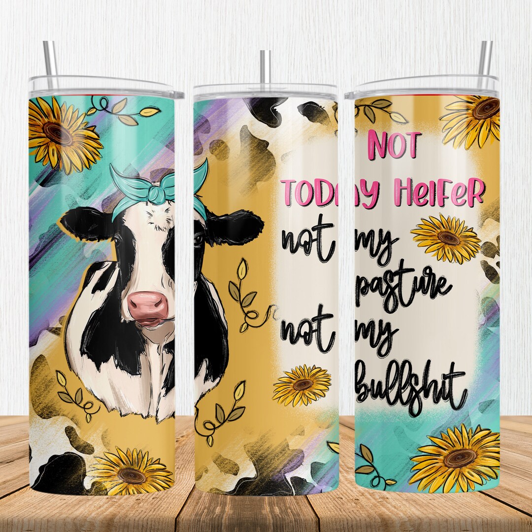 Heifer 20 Oz Skinny Tumbler Png, Heifer Tumbler Wrap Png, Heifer Cow 20 ...