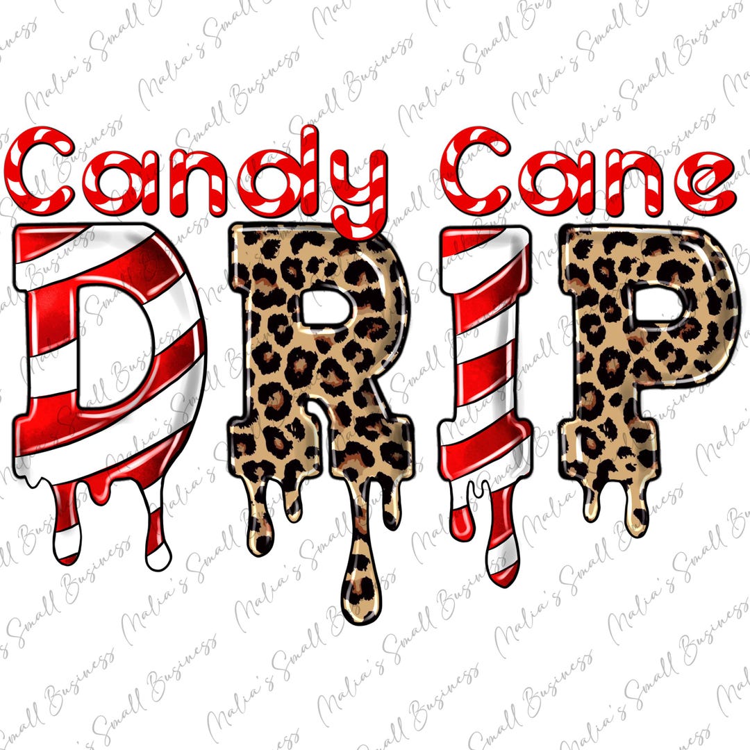 Candy Cane Drip Png Sublimation Design Download, Merry Christmas Png ...