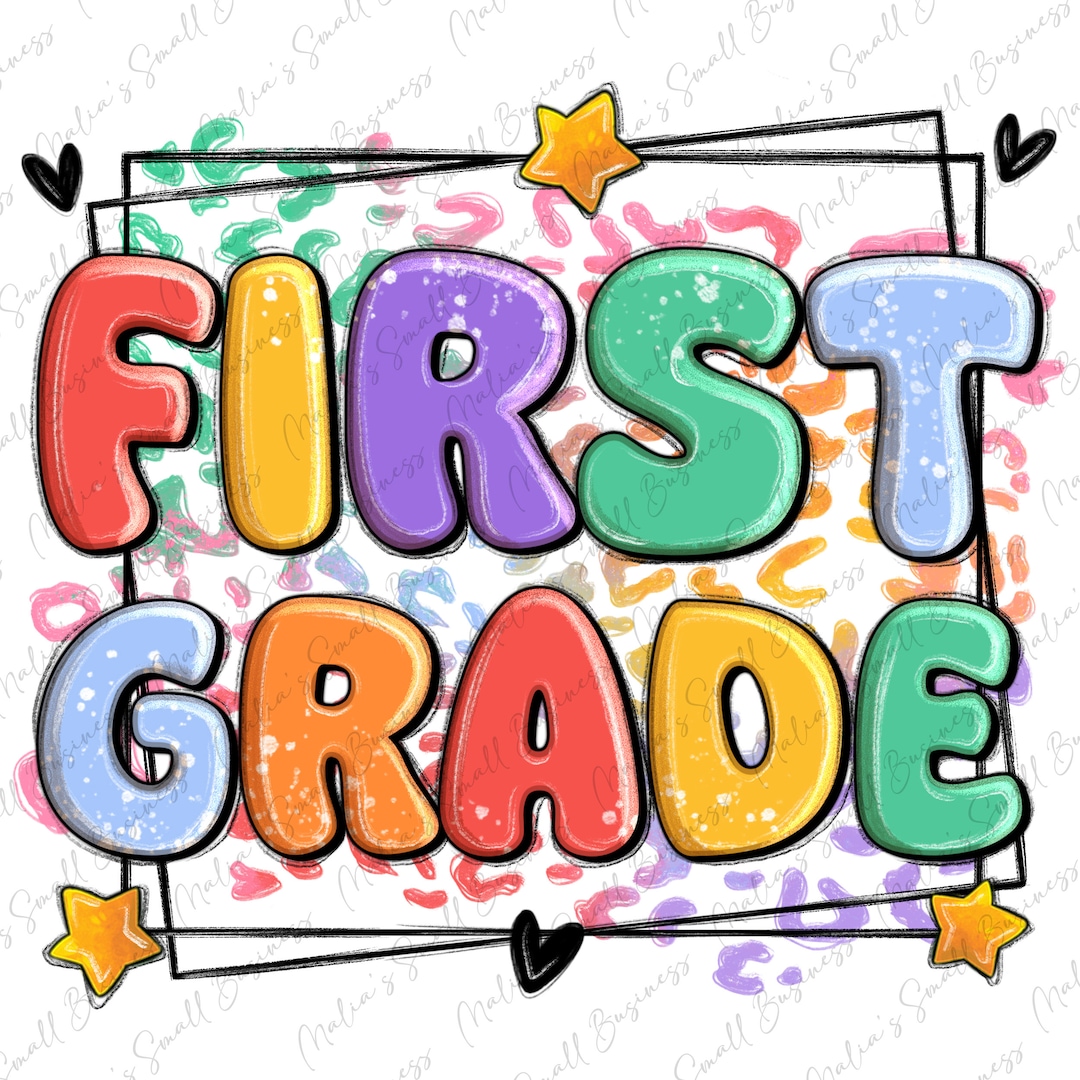 First Grade Png Sublimation Design Download, Back to School Png, 1st ...