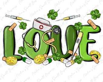 St. Patrick's Day Nurse Png Sublimation Design Download, St. Patrick's ...