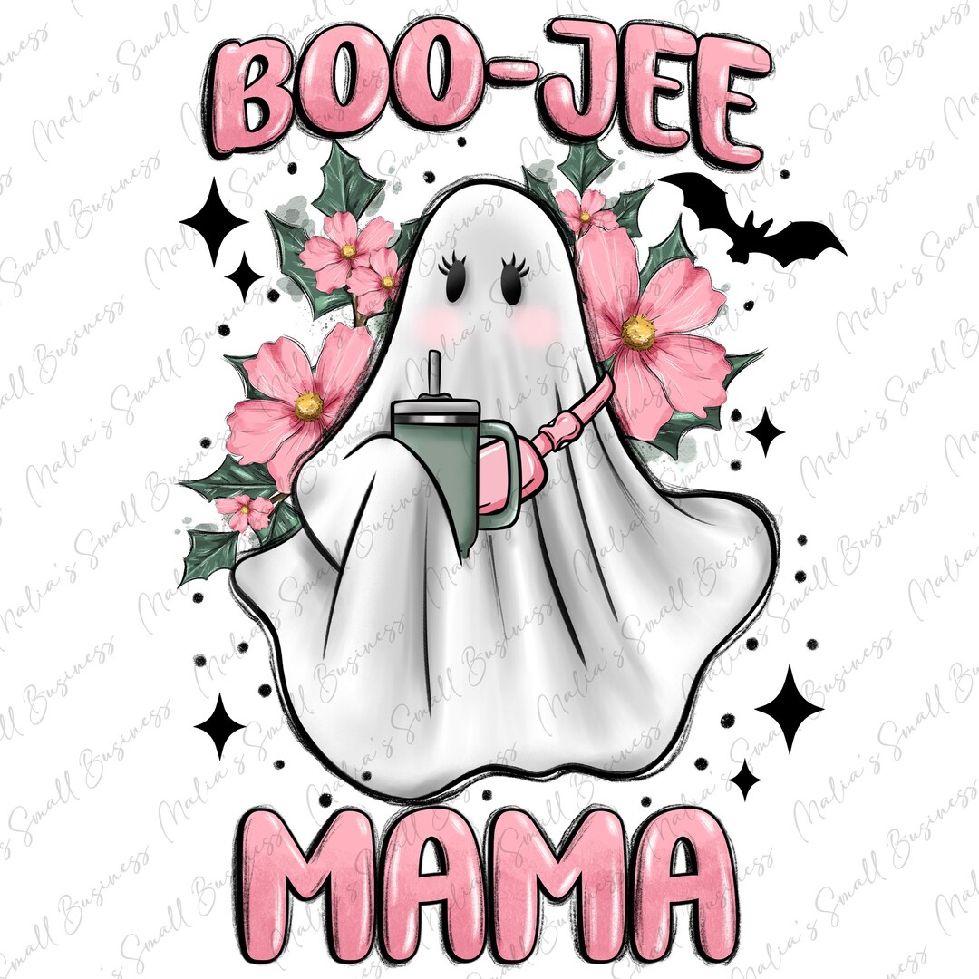 Boo-jee Mama Png Sublimation Design Download, Mother's Day Png, Ghost Mama Png, Floral Design ...