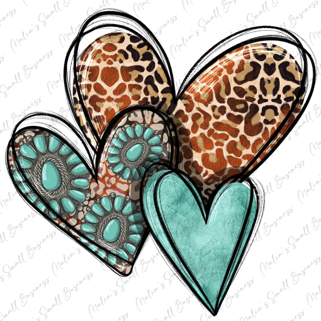 Western Love Hearts Png Sublimation Design Download, Western Png Design ...