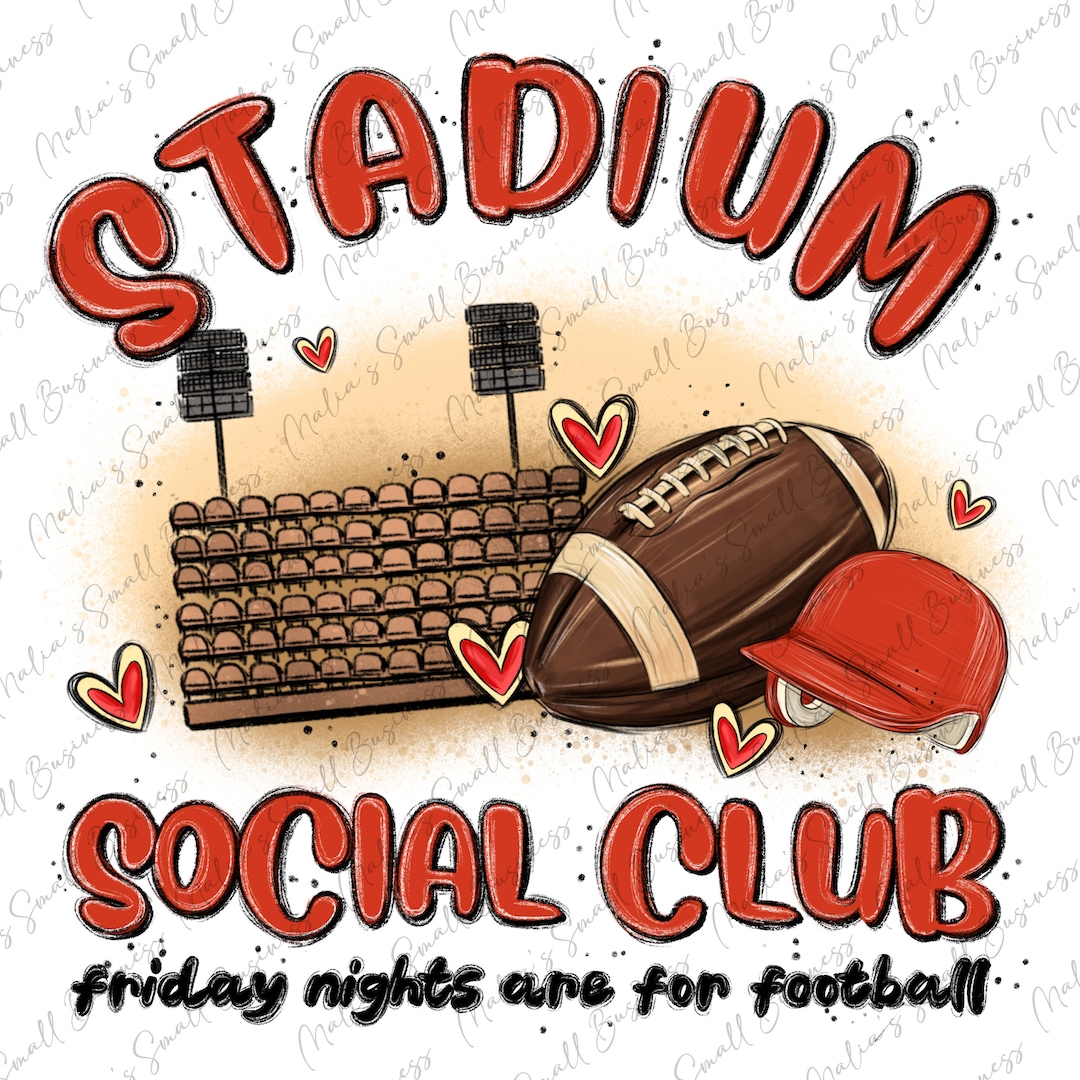 Stadium Social Club Football Png Sublimation Design Download, American ...
