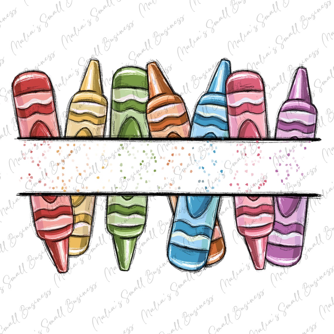 Personalized Crayons Png Sublimation Design Download, Crayons Png, School Png, Custom Name ...
