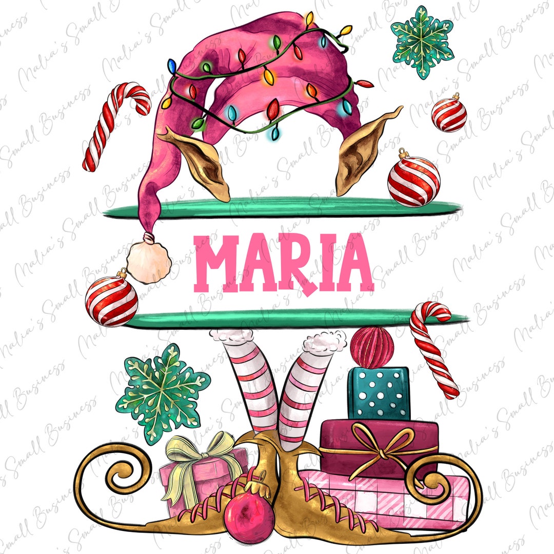 Personalized Pink Christmas Elf Png Sublimation Design Download, Merry ...