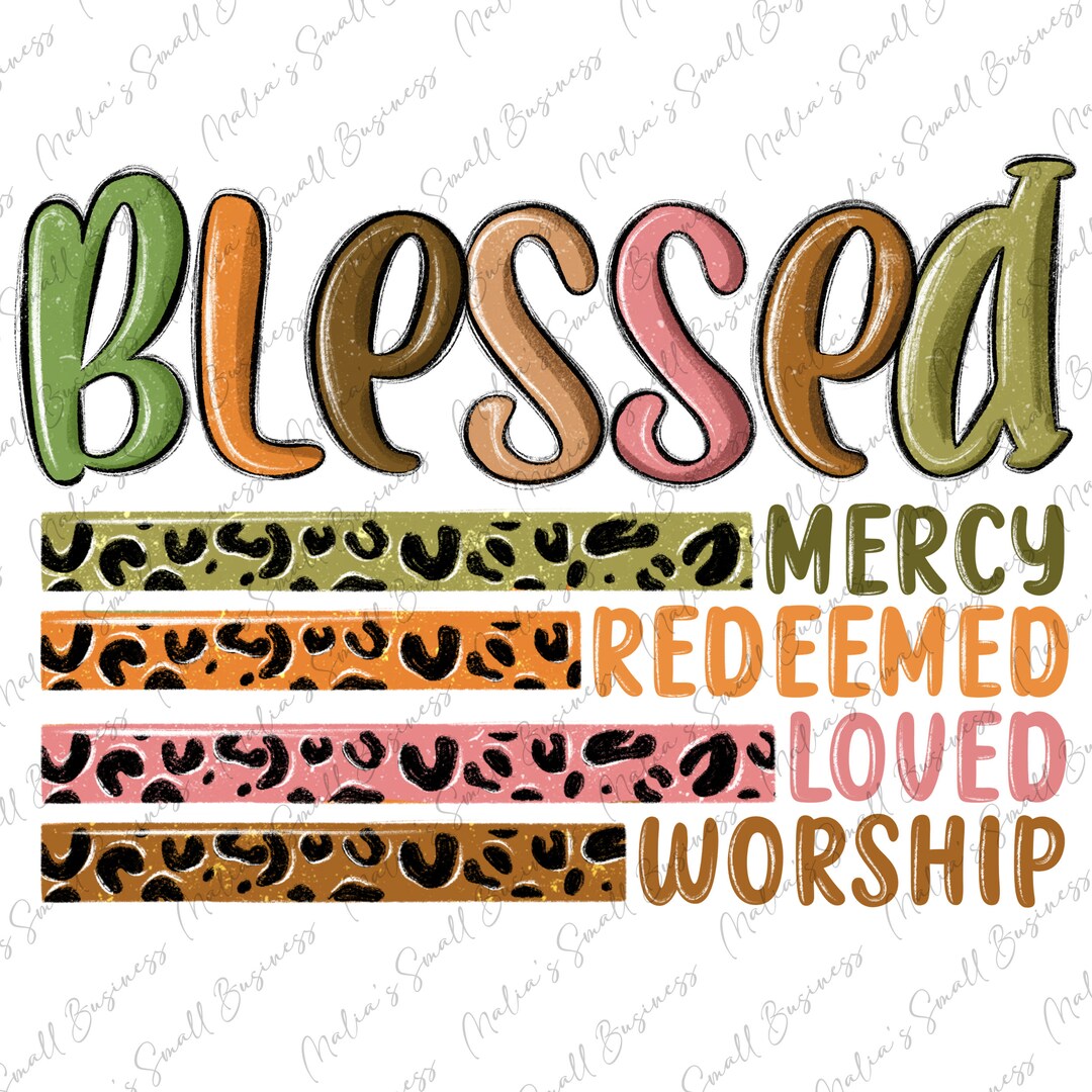 Retro Blessed Redeemed Quotes Png Sublimation Design Download ...