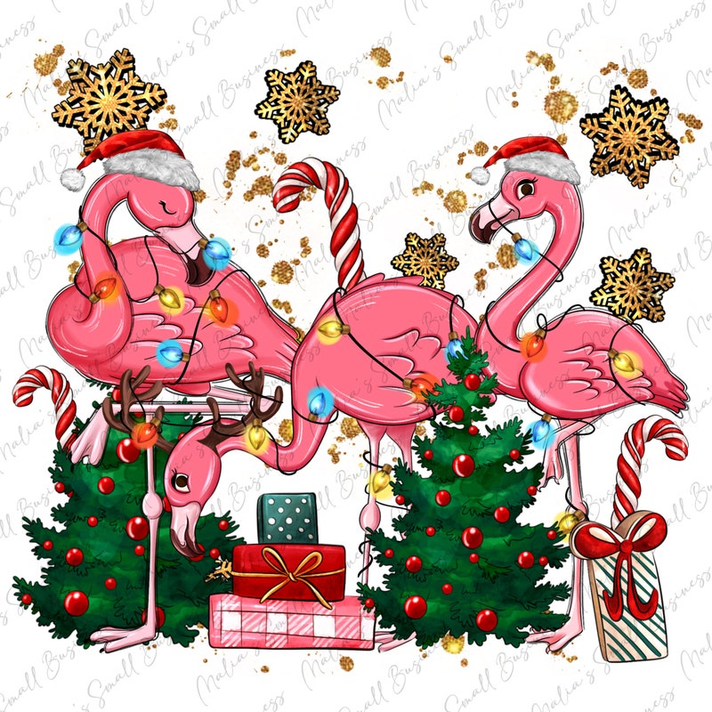 Flamingo Christmas - Etsy