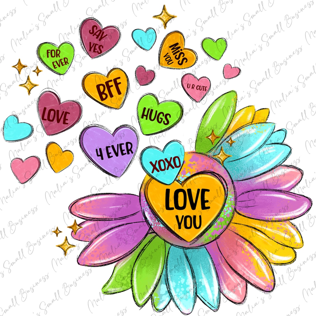 Sunflower Love Hugs Png Sublimation Design Download, Happy Valentine's ...