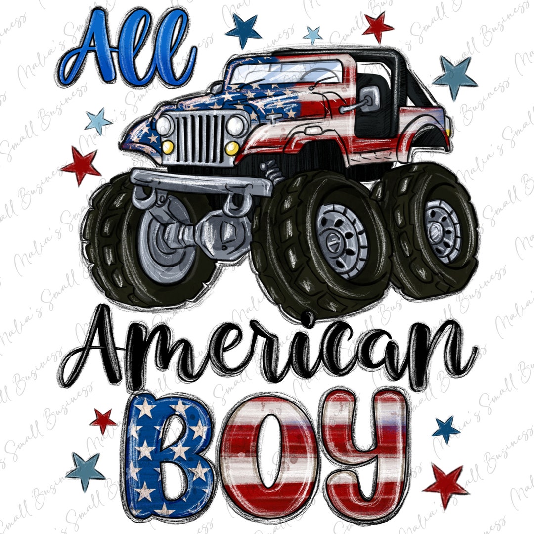 All American Boy Png Sublimation Design Download, 4th of July Png ...