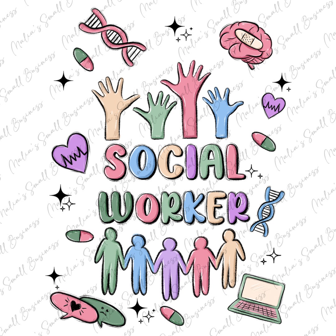 Social Worker Png Sublimation Design Download, Social Worker Life Png ...