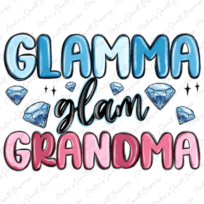 Glamma Glam Grandma Png Sublimation Design Download, Grandma Png ...