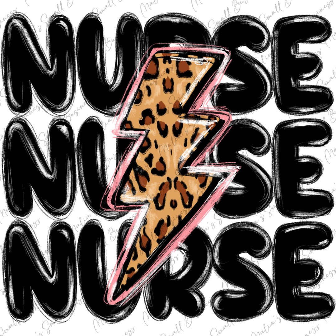 Nurse Leopard Lightning Bolt Png, Nurse Png, Nursing Png, Nurse Love ...