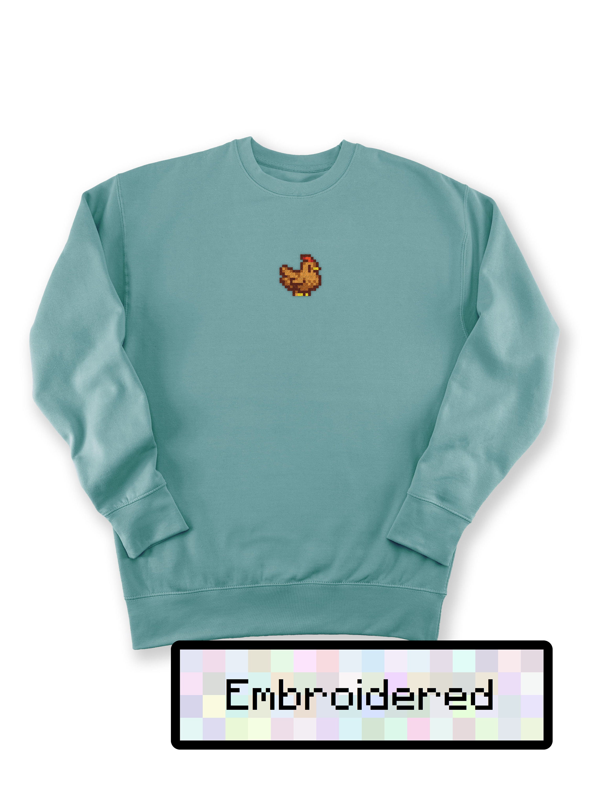 Stardew Valley Chicken Pixel Art Sweatshirt Pixel Art, Retro Gaming ...