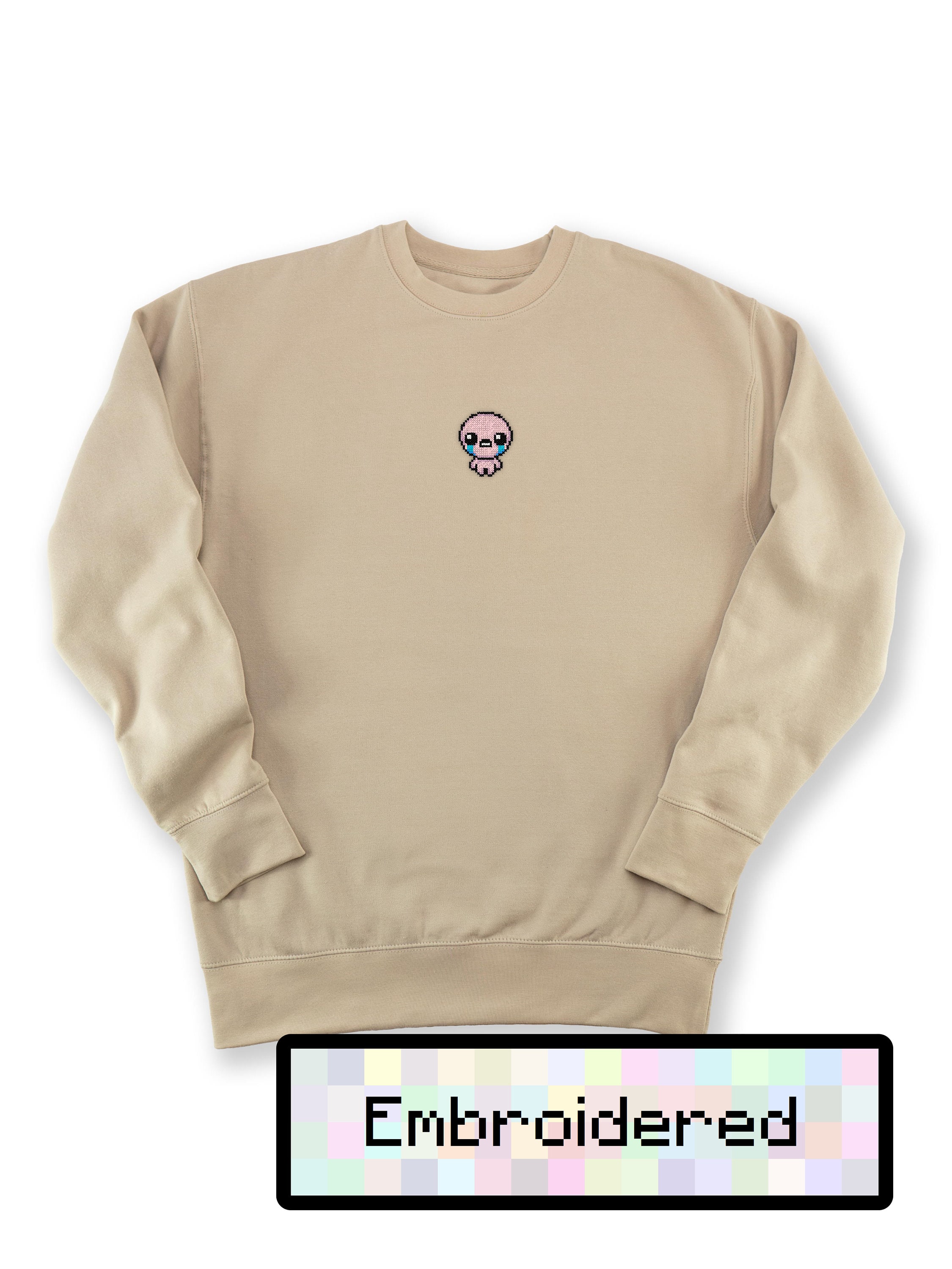 Binding of Isaac Embroidered Pixel Art Sweater Cross-stitch Pixel Art ...