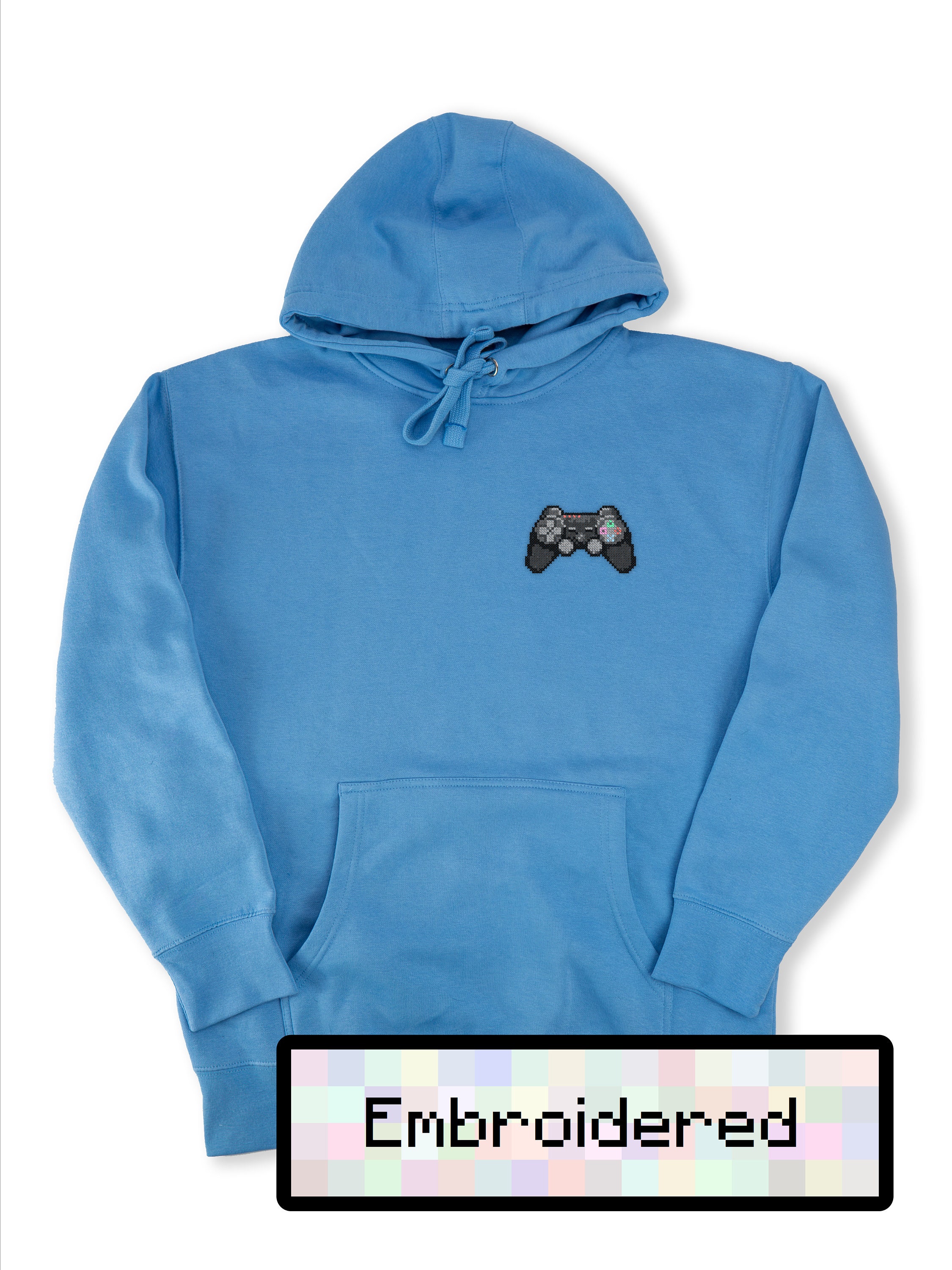 Game Controller Embroidered Pixel Art Hoodie Crossstitch Pixel Art ...