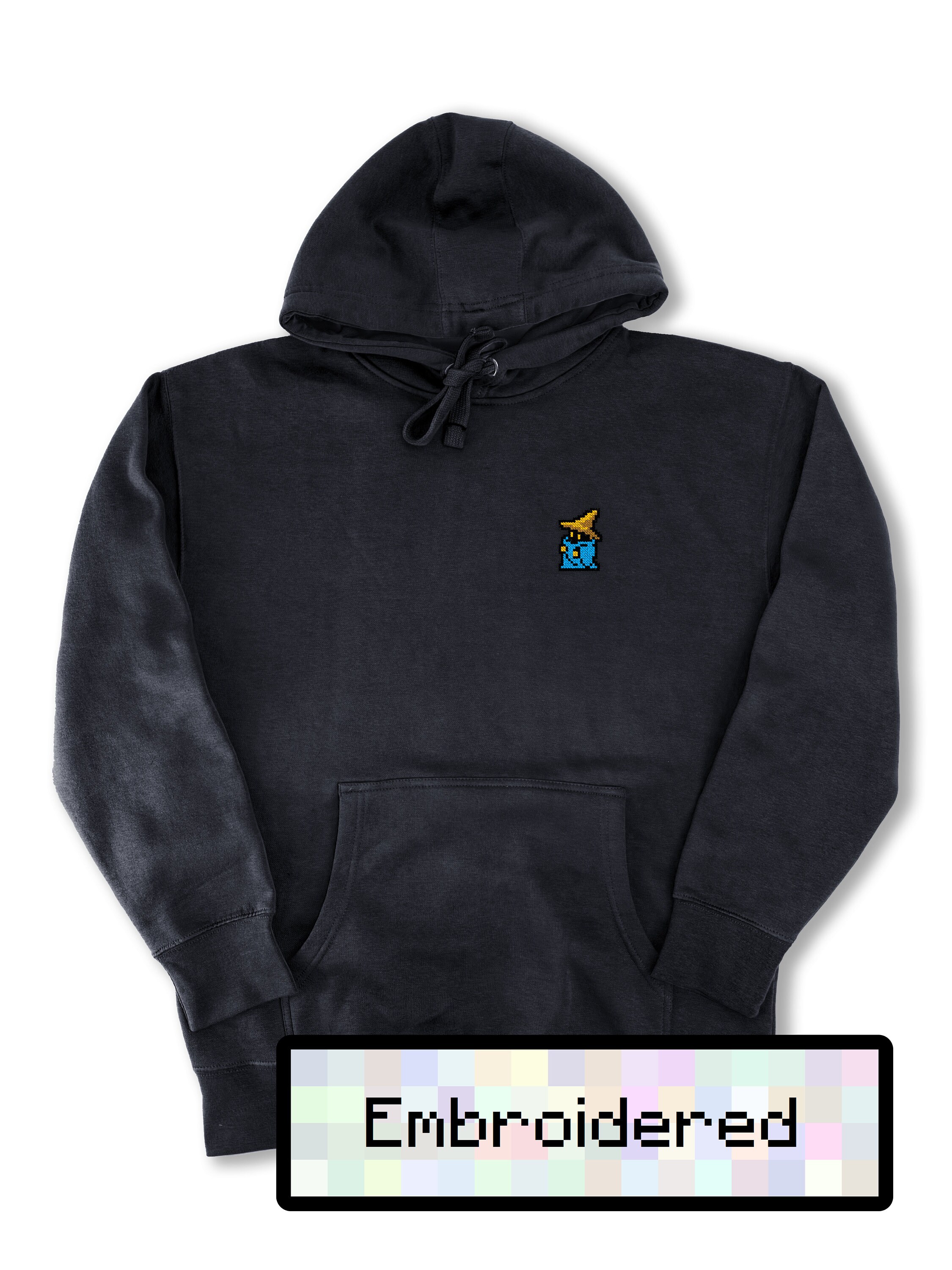 Black Mage Pixel Art Hoodie - Pixel Art, Retro Gaming Fashion, Gamer ...