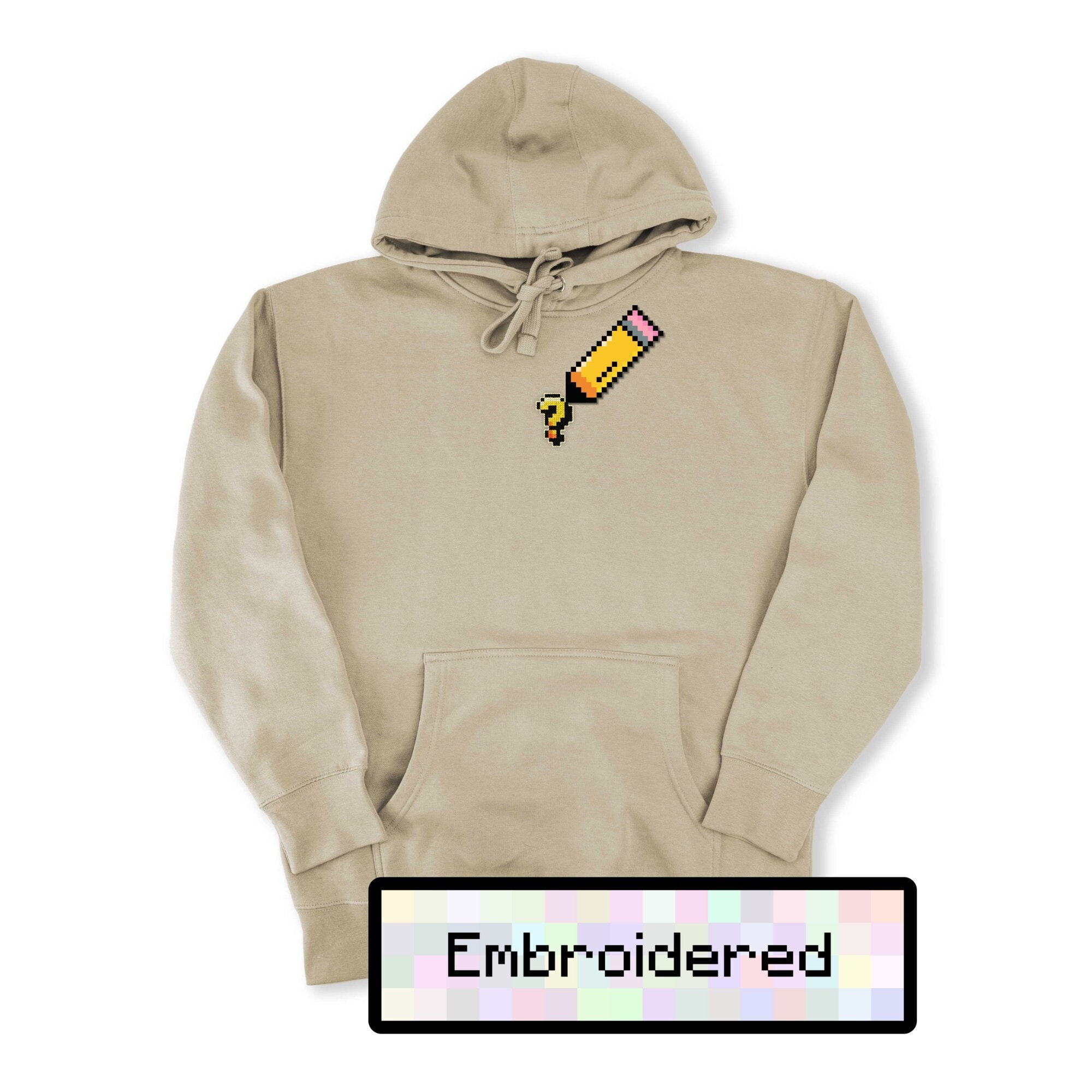 DESIGN YOUR OWN Embroidered Pixel Art Hoodie - Pixel Art, Retro Fashion ...