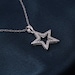 925 Sterling Silver Star Pendant Necklace With Natural Certified ...