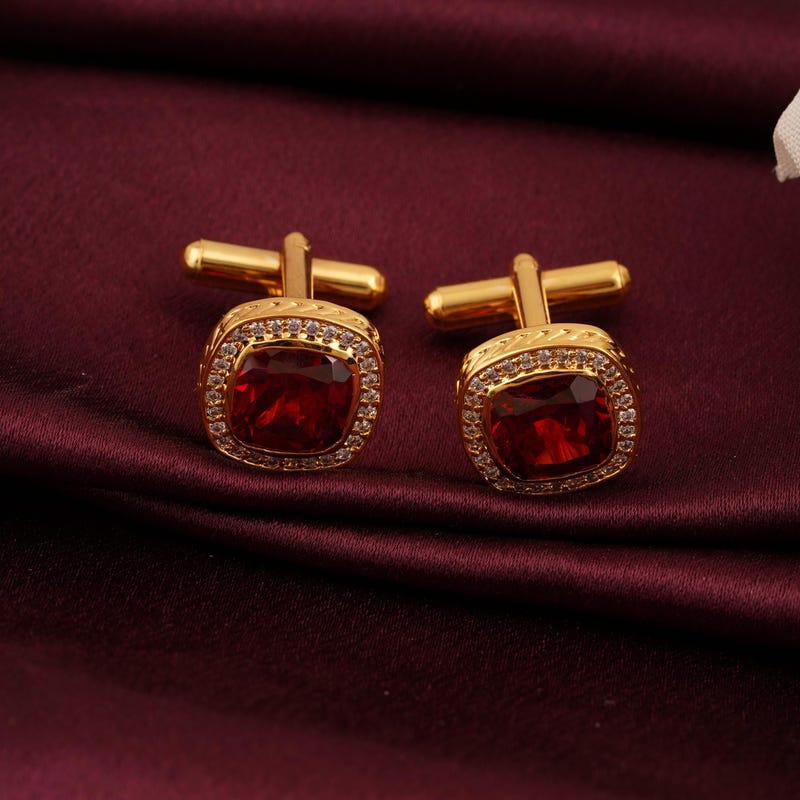 Gemstone Cufflinks - Etsy