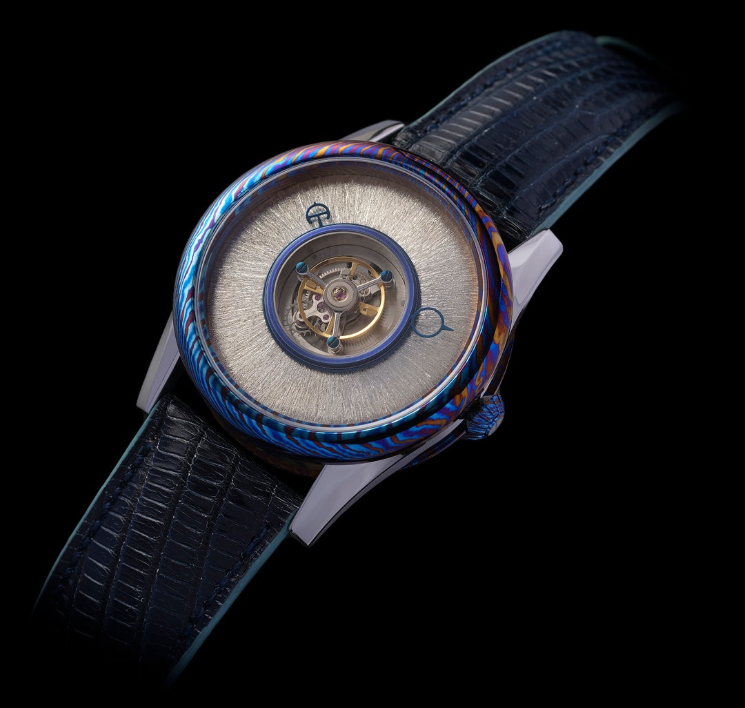 Real Center Tourbillon Watch, Titamium Damascus/steel, in Different ...