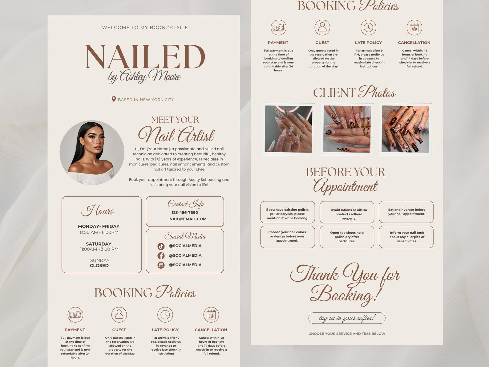 Nail Tech Acuity Scheduling Template Nail Website Nail Tech Acuity ...
