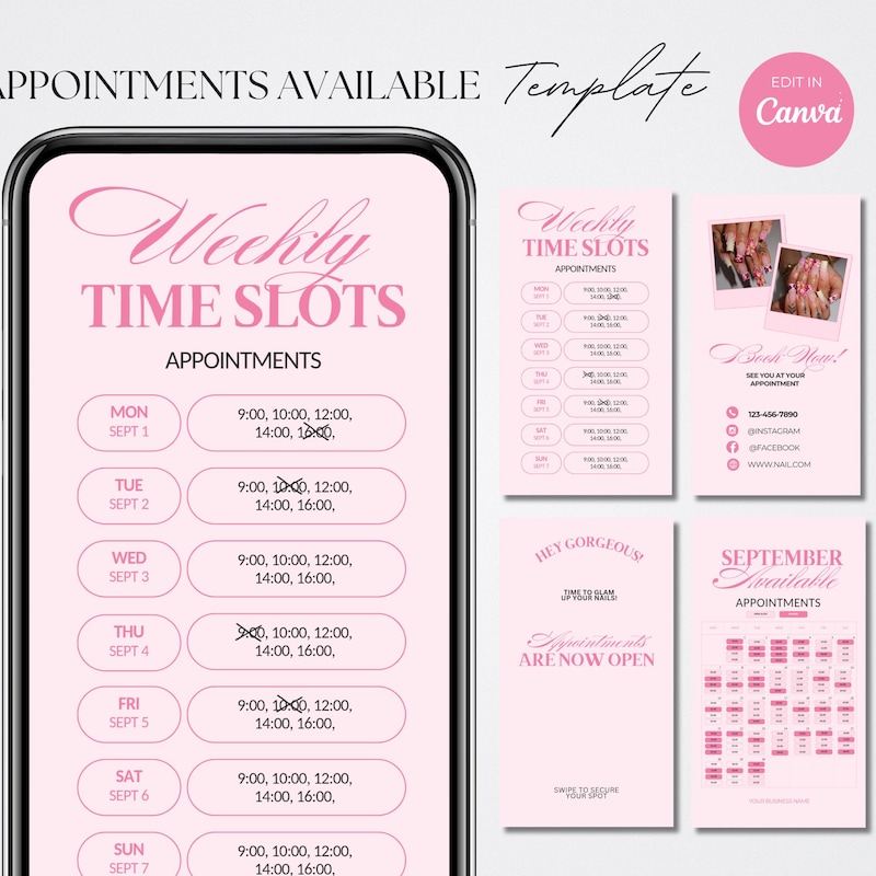 Availability Nail Flyer - Etsy UK